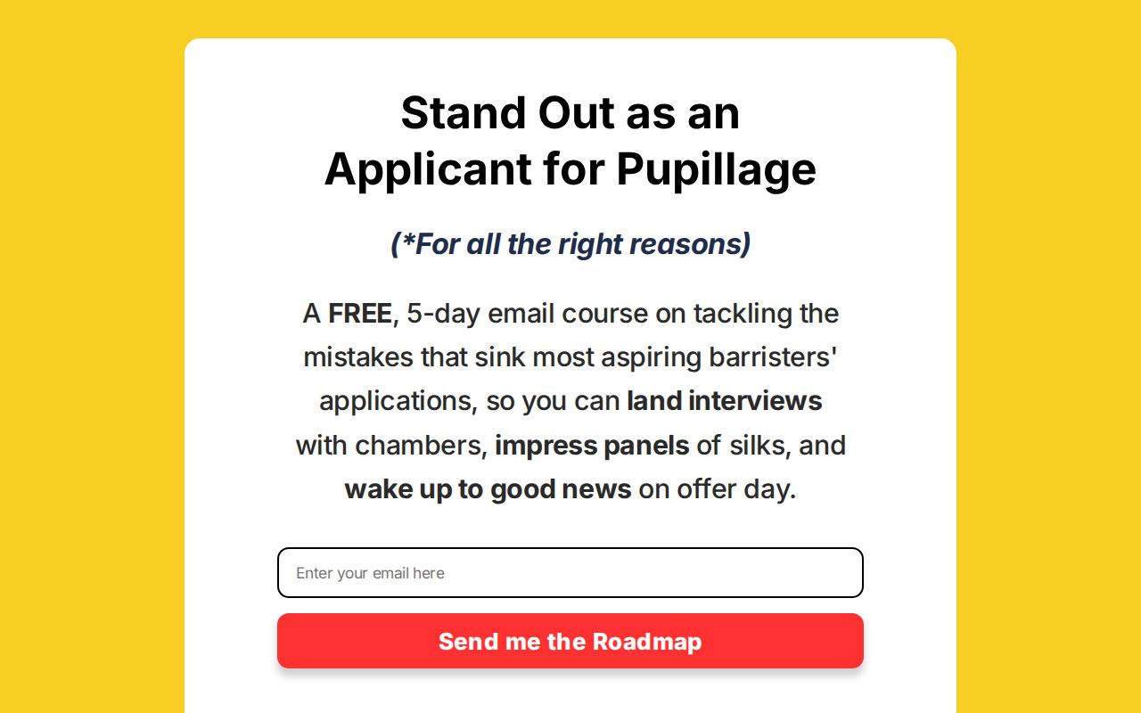 The Aspiring Barrister's Roadmap to Pupillage